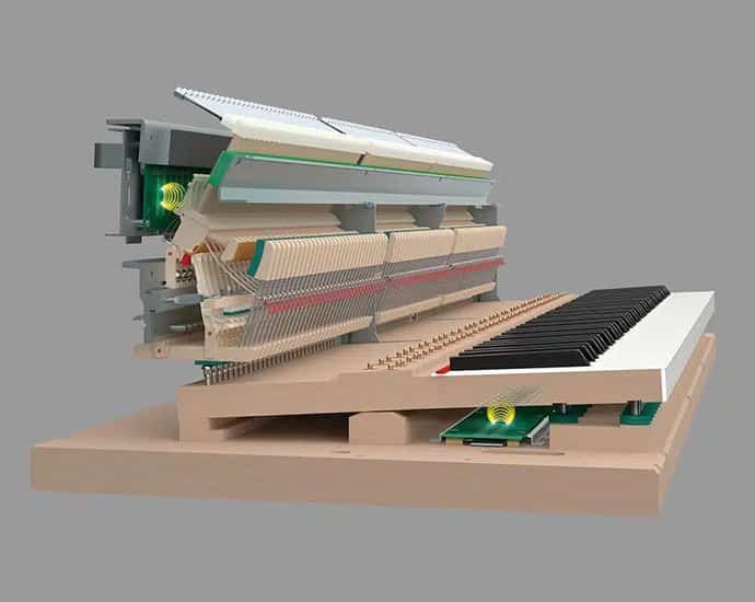 Yamaha NU1XA Hybrid AvantGrand Upright Piano | Faust Harrison Pianos