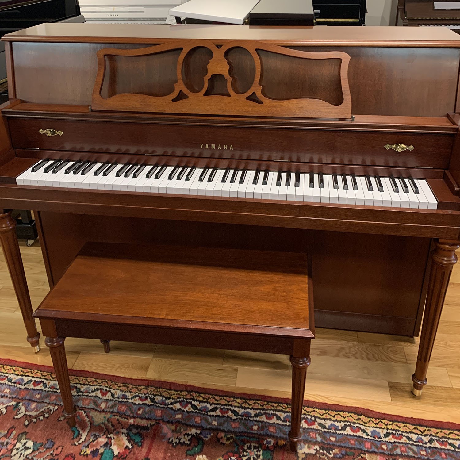 Yamaha Piano, Model M500S Satin Mahogany, 2000 | Faust Harrison Pianos