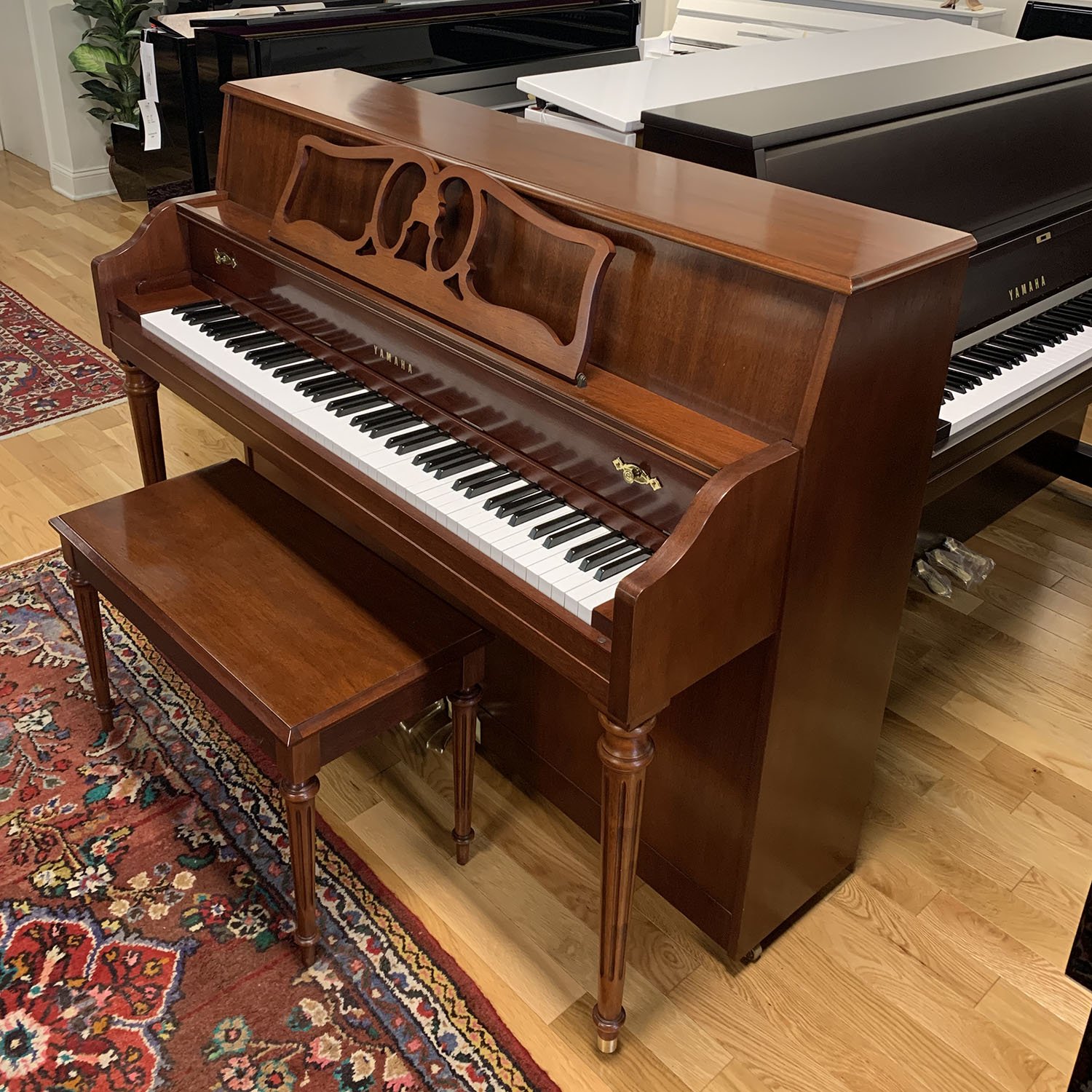 Yamaha Piano, Model M500S Satin Mahogany, 2000 | Faust Harrison Pianos