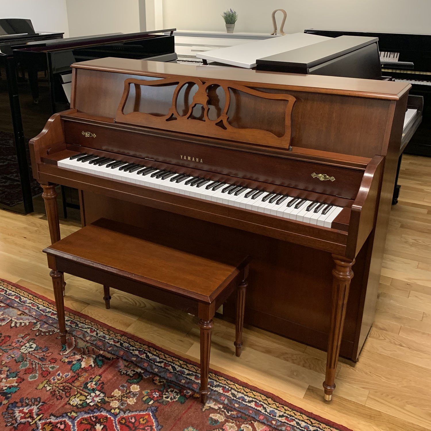Yamaha Piano, Model M500S Satin Mahogany, 2000 | Faust Harrison Pianos