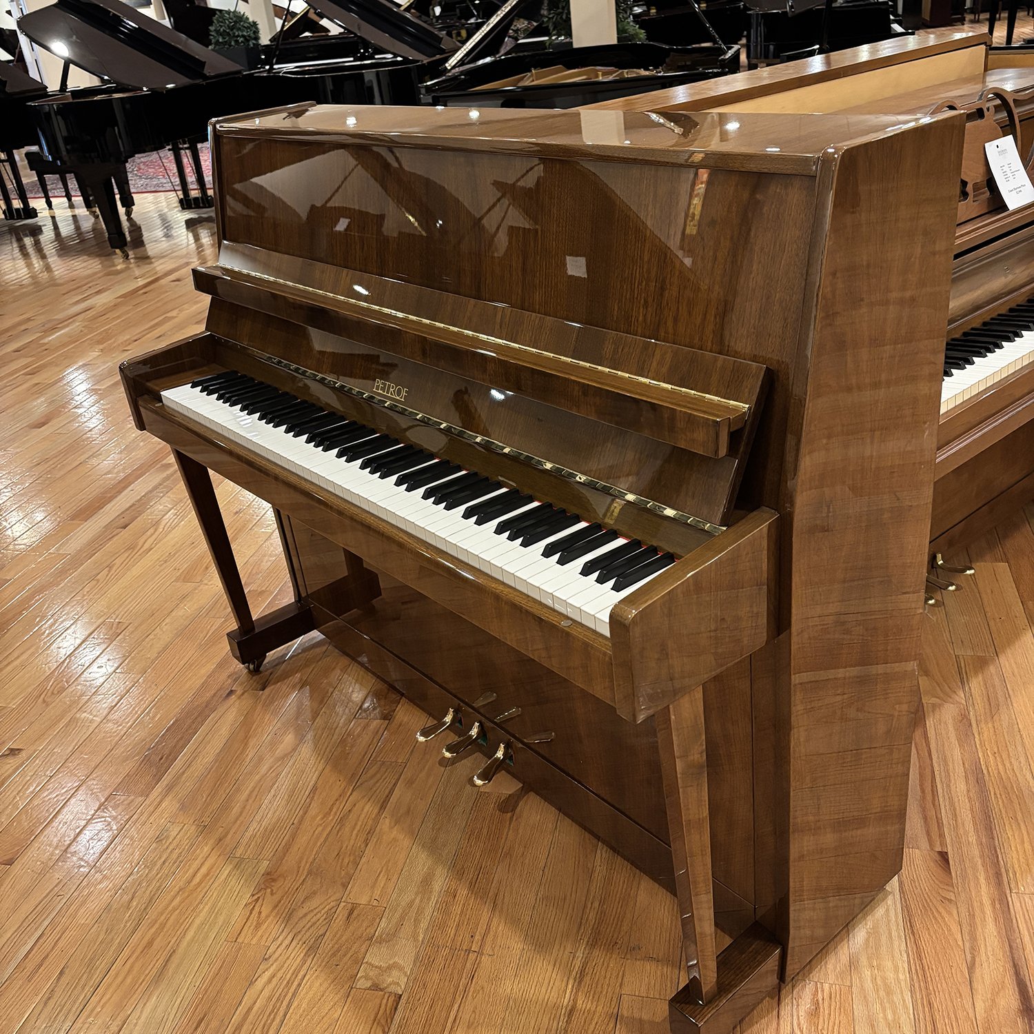 Petrof Piano, Model P115 VI Polished Walnut, 1995 | Faust Harrison Pianos