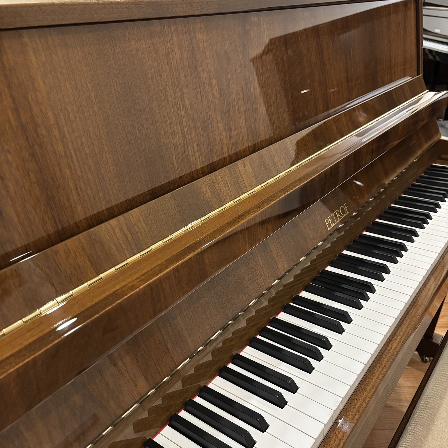 Petrof Piano, Model P115 VI Polished Walnut, 1995 | Faust Harrison Pianos